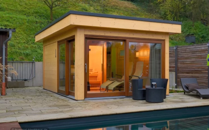 Attefallshus med Bastu & Relax (Bastustuga) – Husfrid